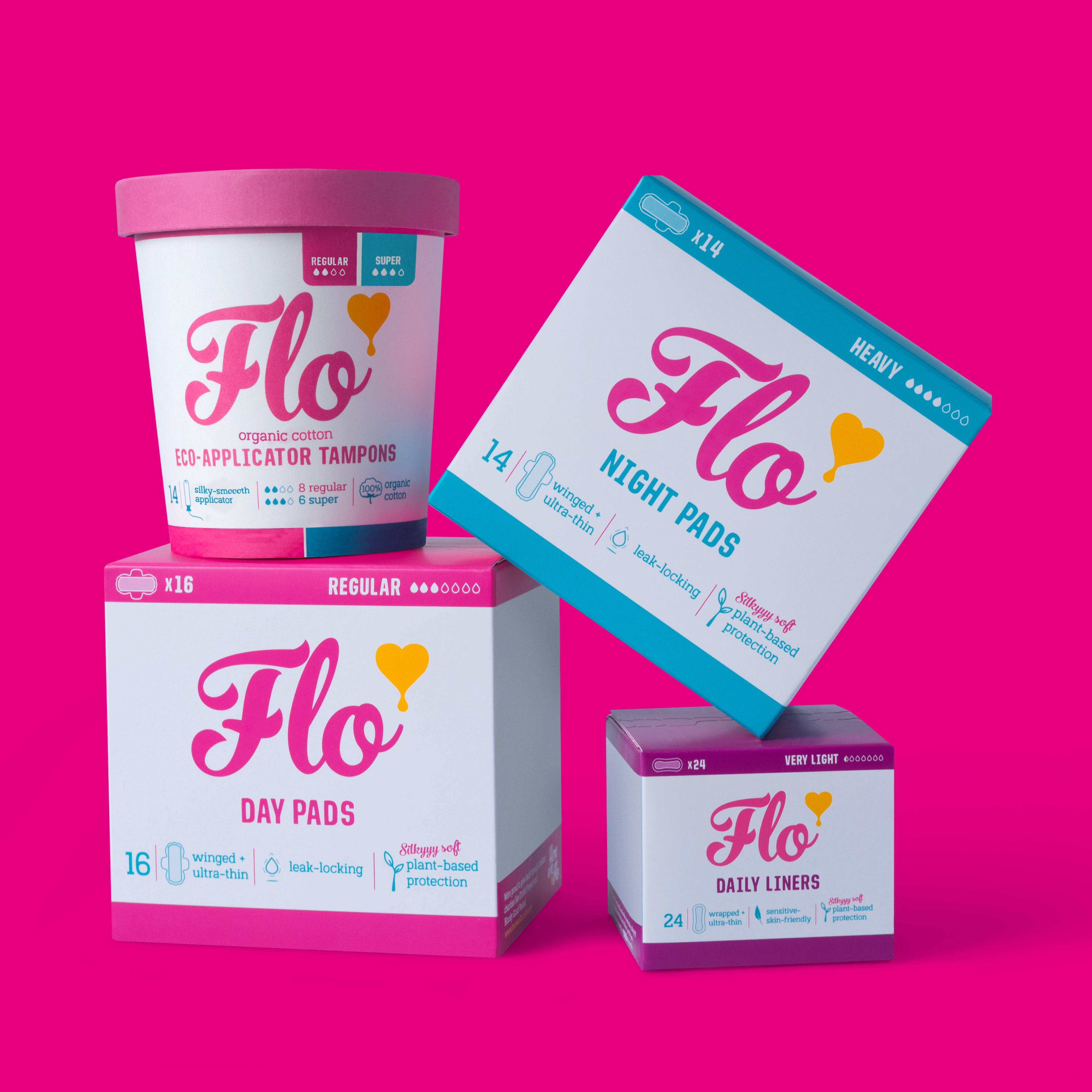 Tampons, Pads & Panty Liners | Flo Period Care – Here We Flo